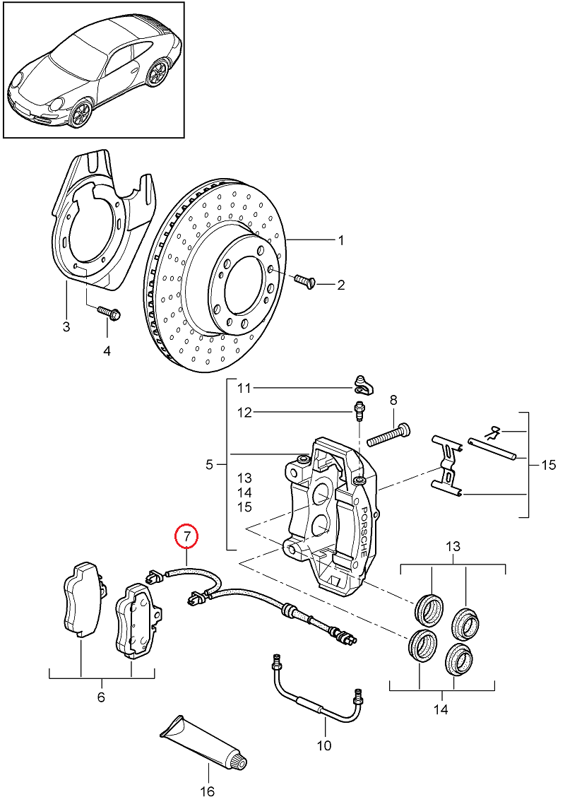 ポルシェ (997) / フロント ブレーキパッドセンサー / 99761277000・99761277002 / Sebro ｜ EURO ...